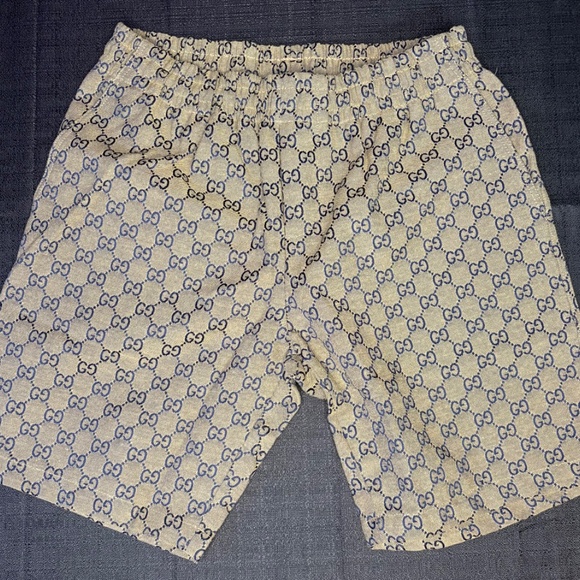 Gucci | Shorts | Mens Gucci Gg Monogram Logo Brown Short Size Medium ...